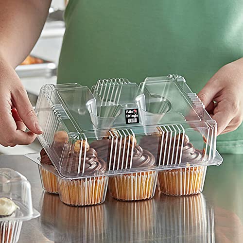 Cupcake Containers High Dome (6 Compartment) 40 Count Disposable Cupcake Boxes for Cupcakes & Muffins