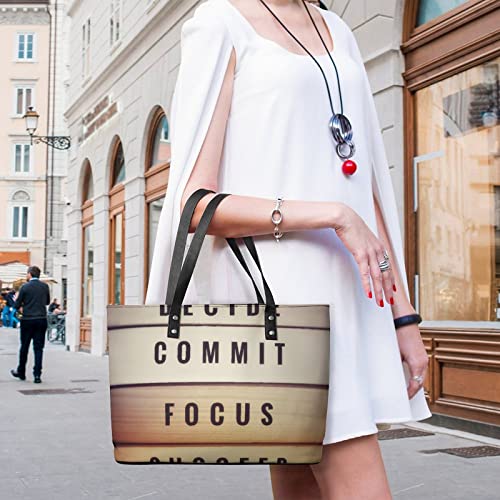 Womens Handbag Wooden Leather Tote Bag Top Handle Satchel Bags For Lady