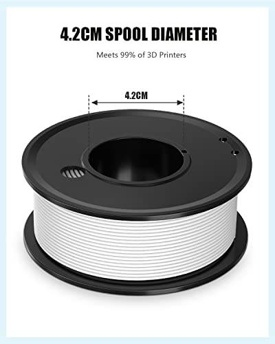Haosegd 3D Printer Filament PLA 1.75mm 3-D Printing Materials 5 Colors Bundle Print Filiment 1.75 mm White Black Red Blue Purple Dimensional Accuracy ±0.02mm Fillament Spool Vacuum Packaging 250G X 5