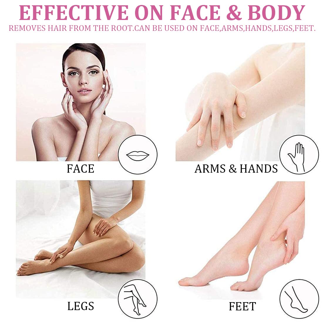 Electric Facial Hair Remover for Women,USB Rechargeable Thread Epilator Cotton Threading Hair Removal for Face Arms Legs Back