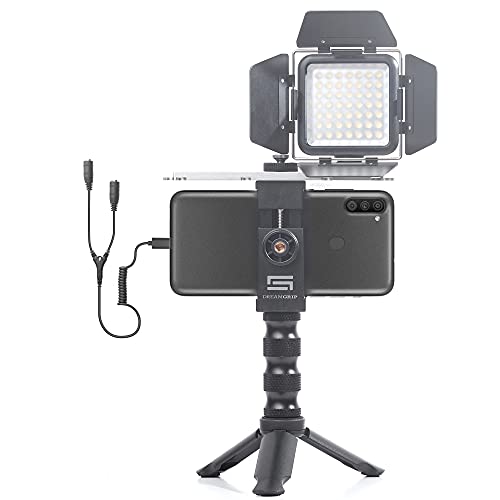 DREAMGRIP Universal Type-C Y-Shape 2 Way Adapter to Female Jack TRRS Audio Splitter Supports 2 Microphones, Headsets, Earphones, etc. Compatible with Type-C Phones, Tablets, Samsung, Pixel, etc.