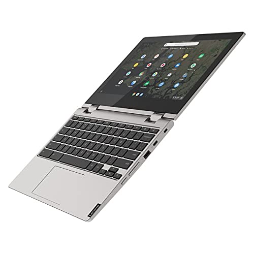 Lenovo Newest 11" 2-in-1 Convertible Chromebook Laptop, 11.6-Inch HD Touch Screen, Intel Celeron N4000 CPU, 4GB RAM, 96GB Space(32GB eMMC+64GB Card),Bluetooth, Webcam, USB-C, Chrome OS, Gray