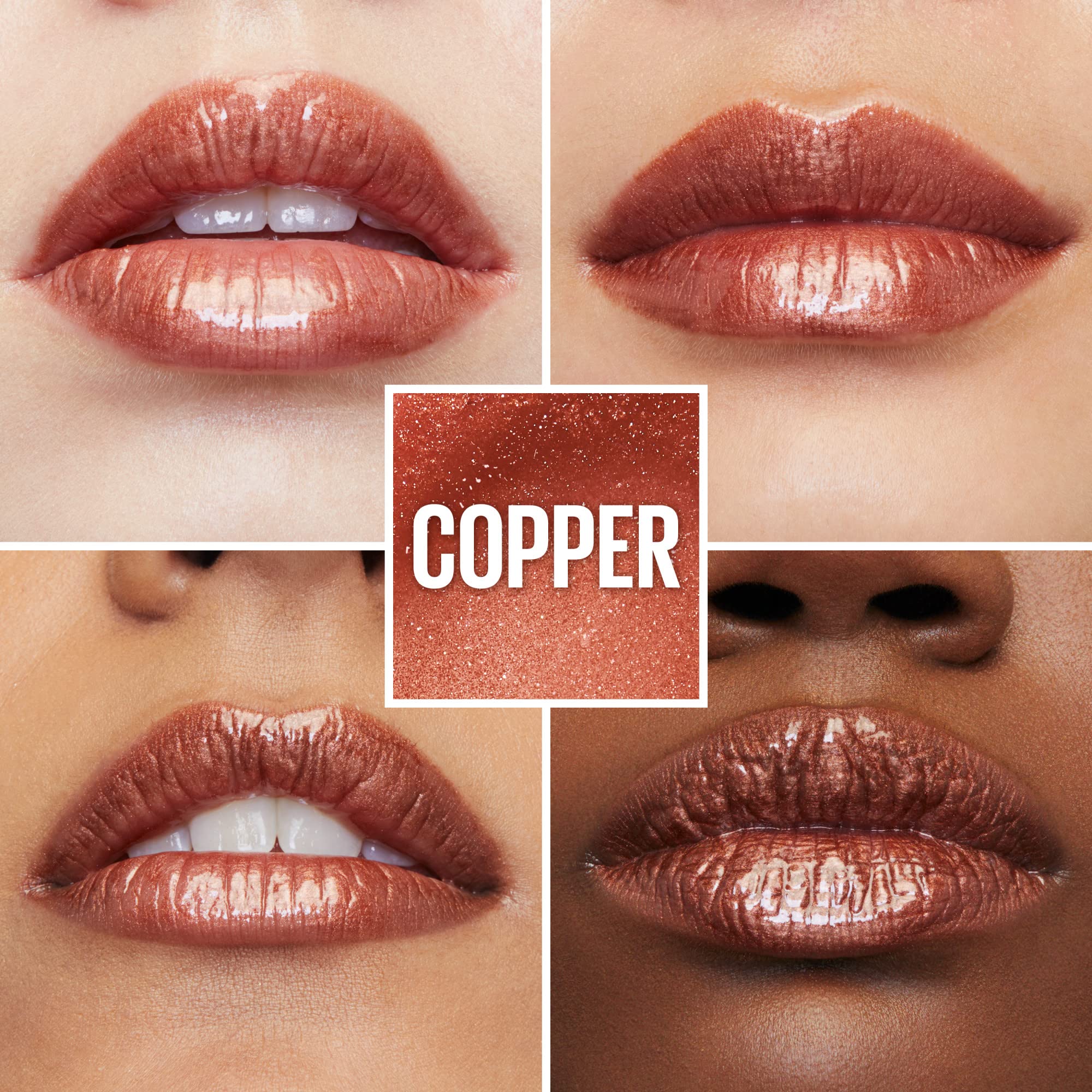 Maybelline Lifter Gloss, Hydrating Lip Gloss with Hyaluronic Acid, High Shine for Plumper Looking Lips, Copper, Terracotta Neutral, 0.18 Ounce