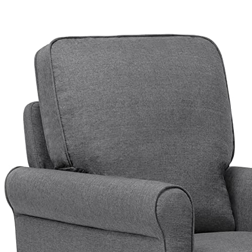 DaVinci Maya Upholstered Swivel Glider and Ottoman in Shadow Gray, Greenguard Gold Certified