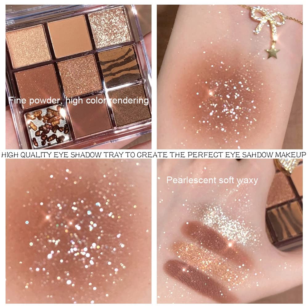AMY'S DIARY Copper Matte and Shimmer Eyeshadow Palette, Hazel Smokey Eye Makeup Palette, Waterproof Long Lasting