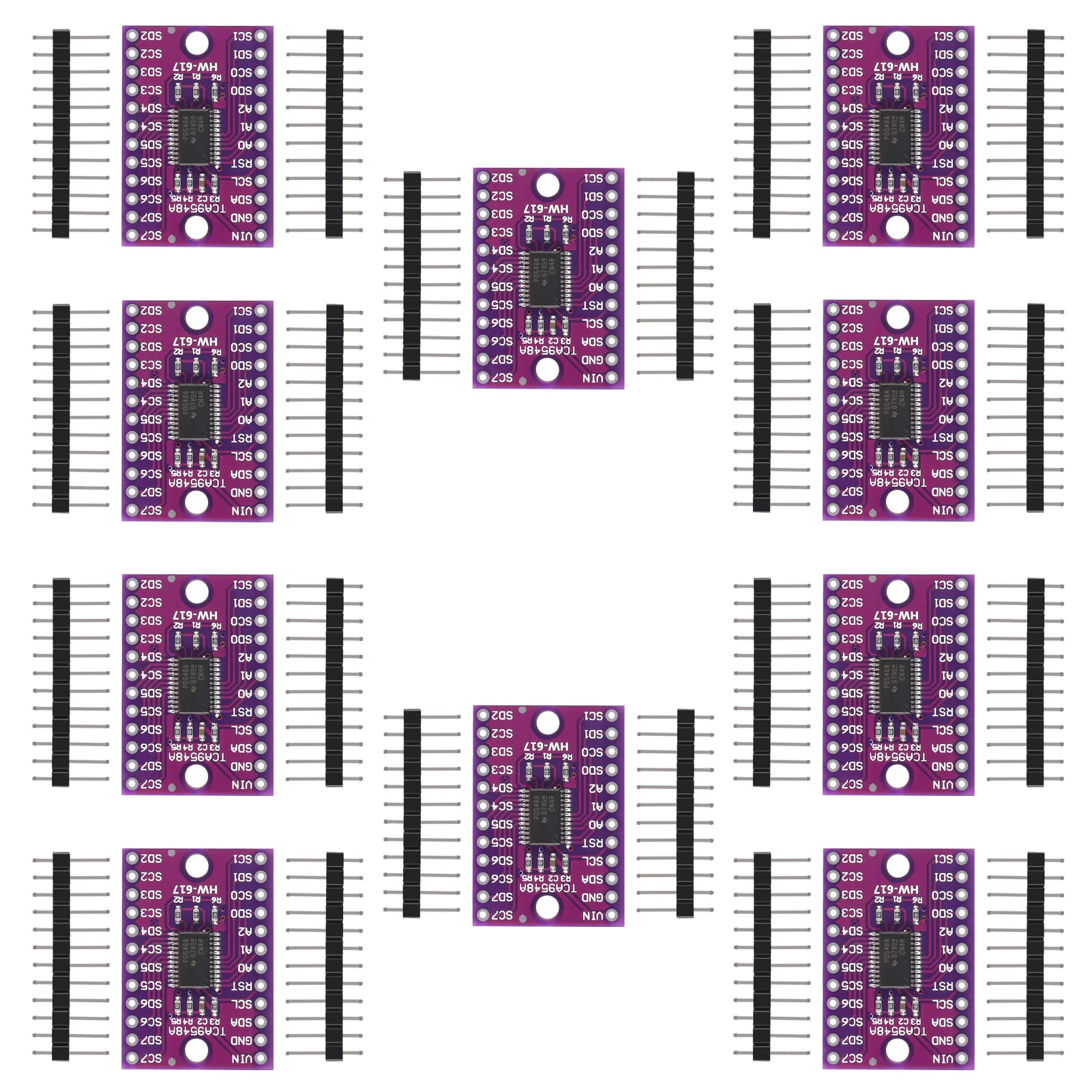 DORHEA 10Pcs TCA9548A I2C IIC Multiplexer Breakout Board Module 8 Channel Expansion Development Board