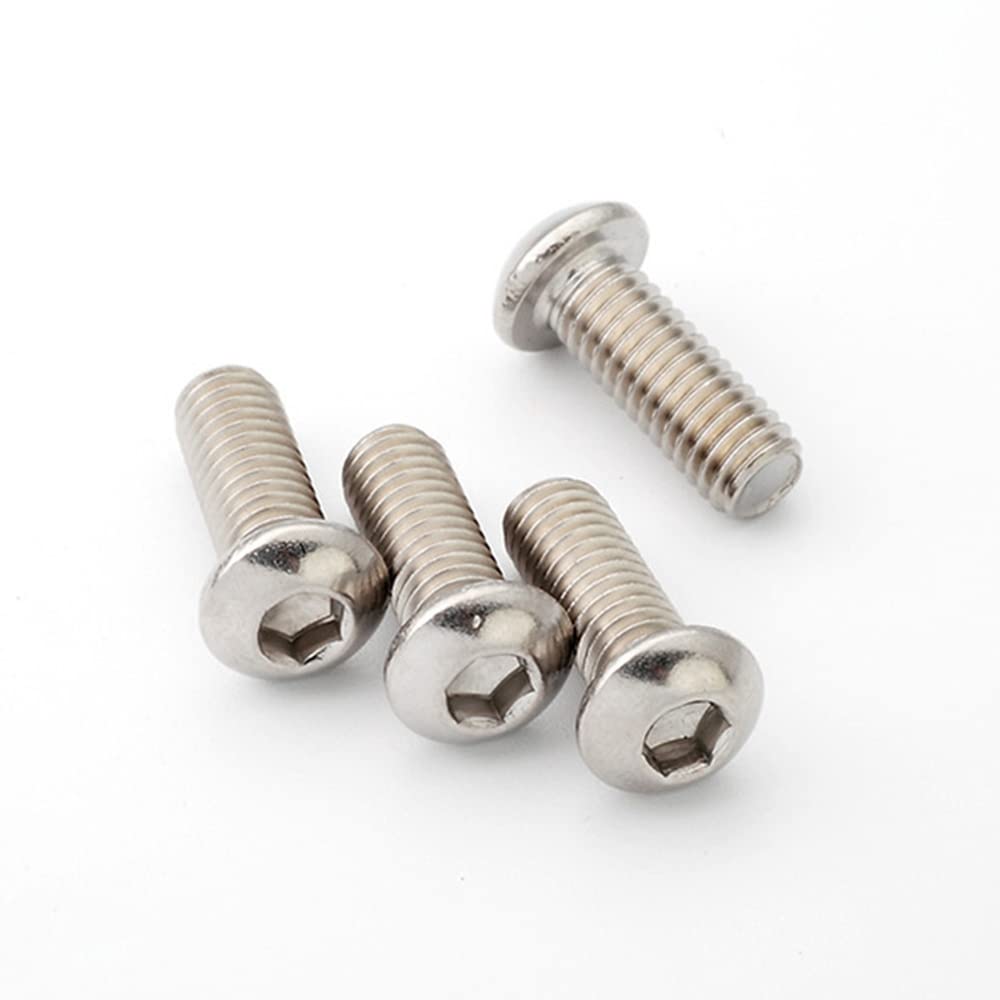 50 Pcs 1/4-20 x 1 Button Head Socket Cap Bolts Screws,304 Stainless Steel 18-8,Allen Socket Drive,Bright Finish,Fully Machine Thread (1/4-20 x 1 50pcs)