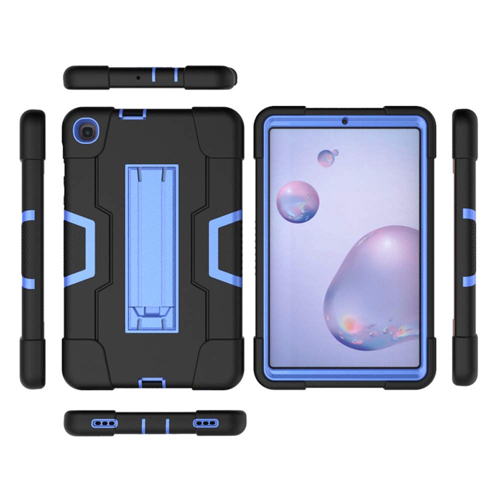 Mignova for Samsung Galaxy Tab A 8.4" 2020 Release SM-T307 Verizon/T-Mobile/Sprint/AT&T Galaxy Tab A 8.4 inch 2020 Case Silicone and Hard Back Shell Kids Friendly Cover Built in Kickstand (Black+Blue)