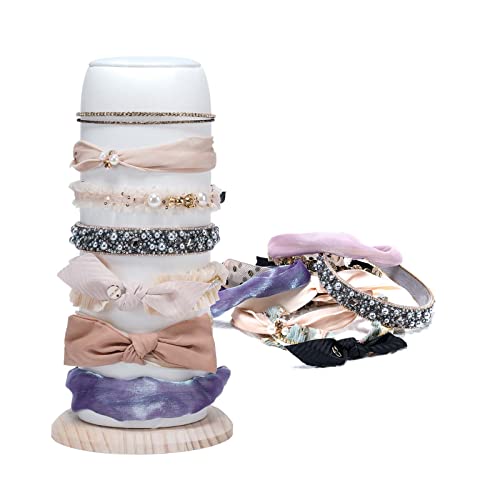 YILANFULL Headband Holder Organizer Display Stand for Women Baby Girl kids Toddler Gifts Vertical(white)