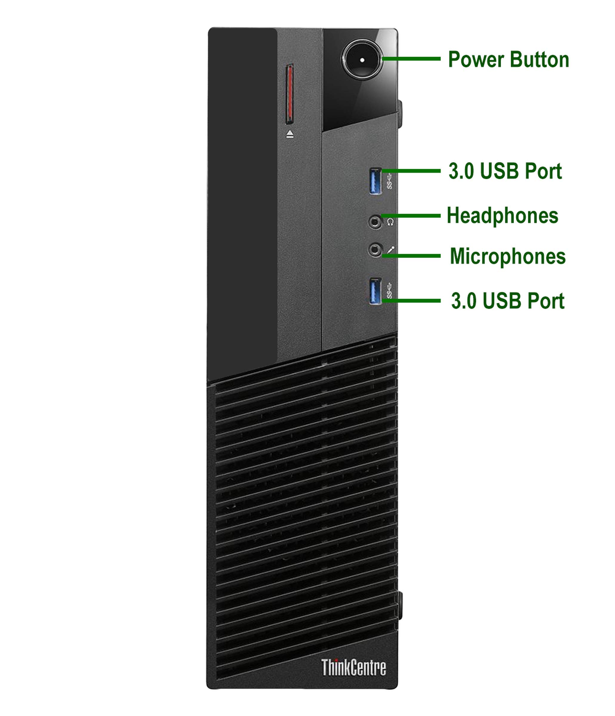 Lenovo Personal Computer Tower with Intel Core i5 Processor, 16GB Memory, 128GB M.2 SSD, 2TB Hard Drive, Dual 27-Inch FHD LED Monitors, Windows 10 Pro, 90-Day Warranty (Renewed)