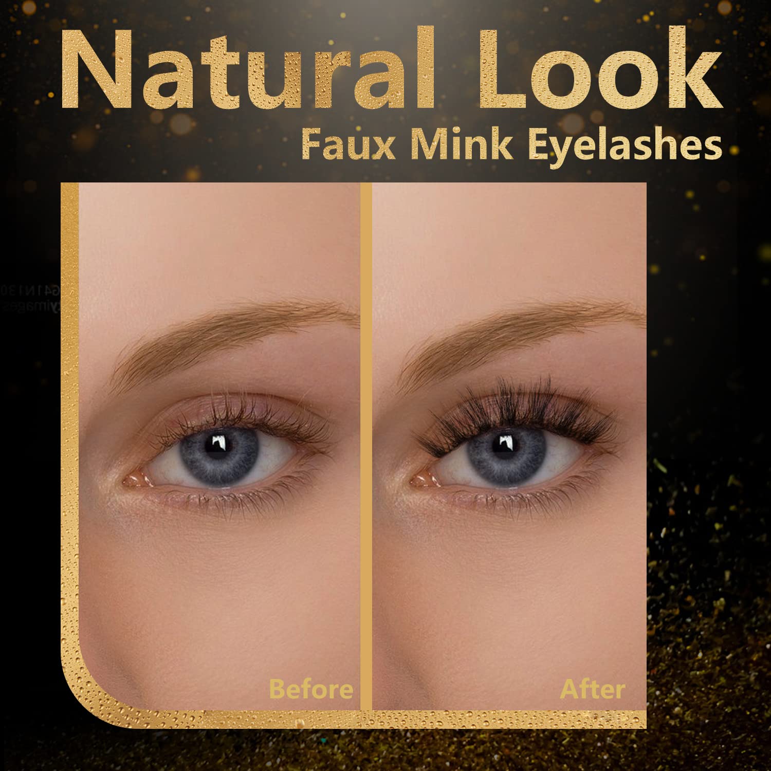 Larbois 7 Pairs False Eyelashes, Fluffy Dramatic Fake Eyelashes Strips Cross Soft Natural Faux Mink Lashes 3D Volume Reusable Wispy Lashes Pack