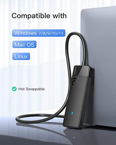 Inateck USB Hub with 4 USB A Ports, USB 3.2 Gen 2 Speed, 1.6 ft Cable, HB2025A