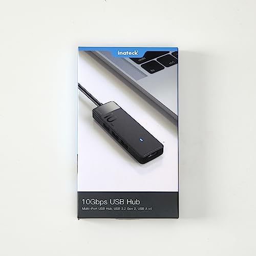 Inateck USB Hub with 4 USB A Ports, USB 3.2 Gen 2 Speed, 1.6 ft Cable, HB2025A