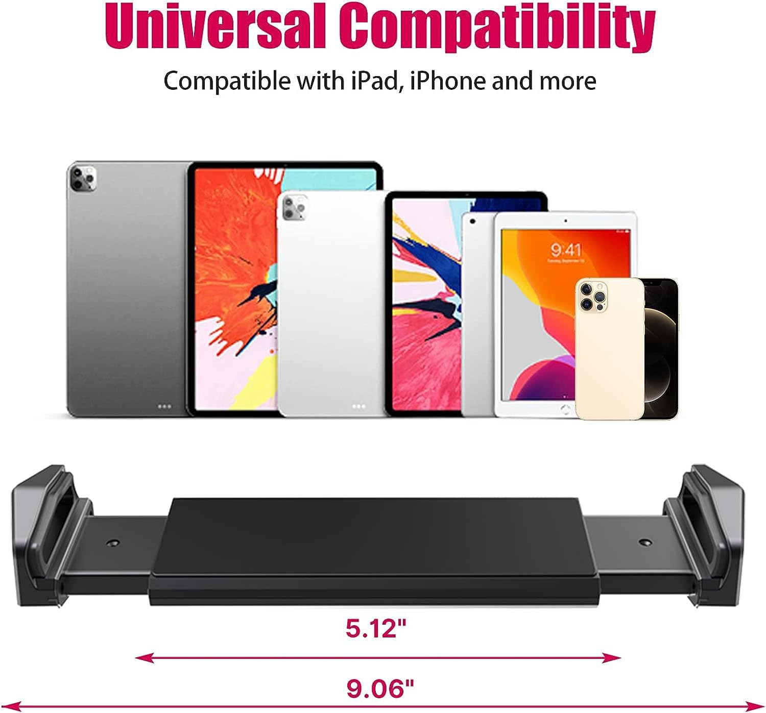 ULANZI Phone Mount Stand Holder for Desktop, VIJIM P001 with 2 Adjustable Arm and 360° Rotates, Universal Foldable Multi Angle, Compatible with iPad iPhone Tablet and More