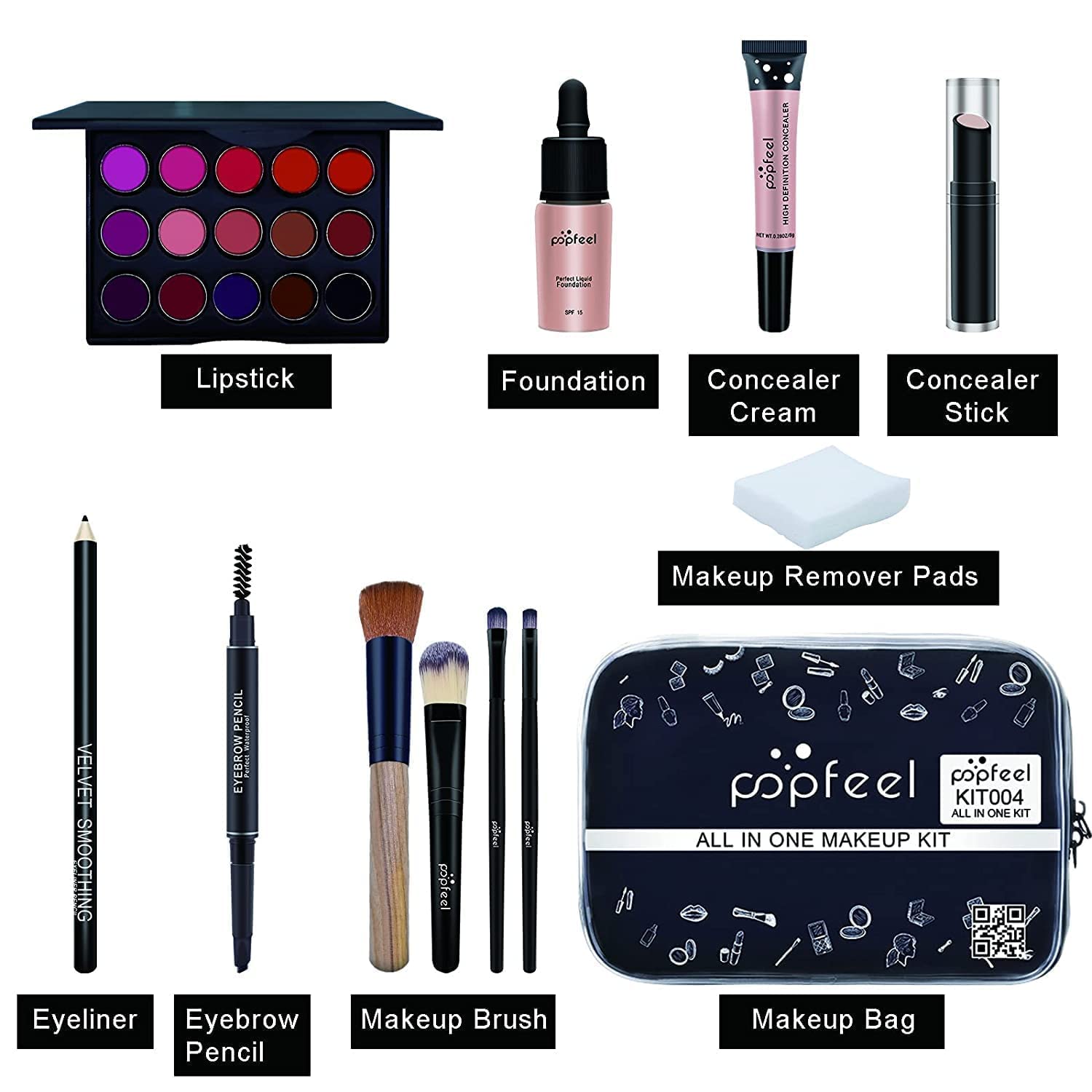 Makeup Kit for Women Full Kit, 27PCS All-in-one Makeup Gift Set, Include Eyeshadow Palette, Lip Gloss Set, Makeup Brush Set, Foundation, Concealer