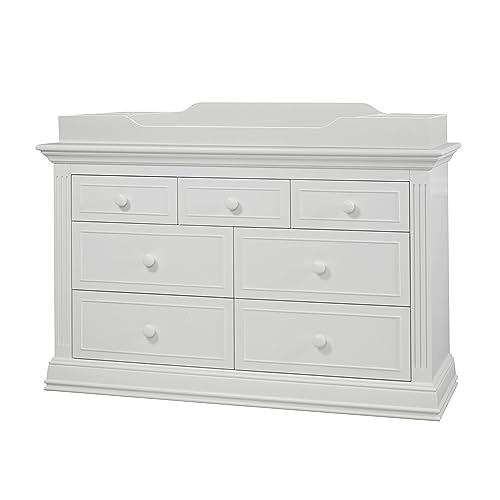 Sorelle Furniture Changing Table Topper for Dresser, Dressing and Diaper Changing Solution for Baby Dresser, Nursery Furniture-White