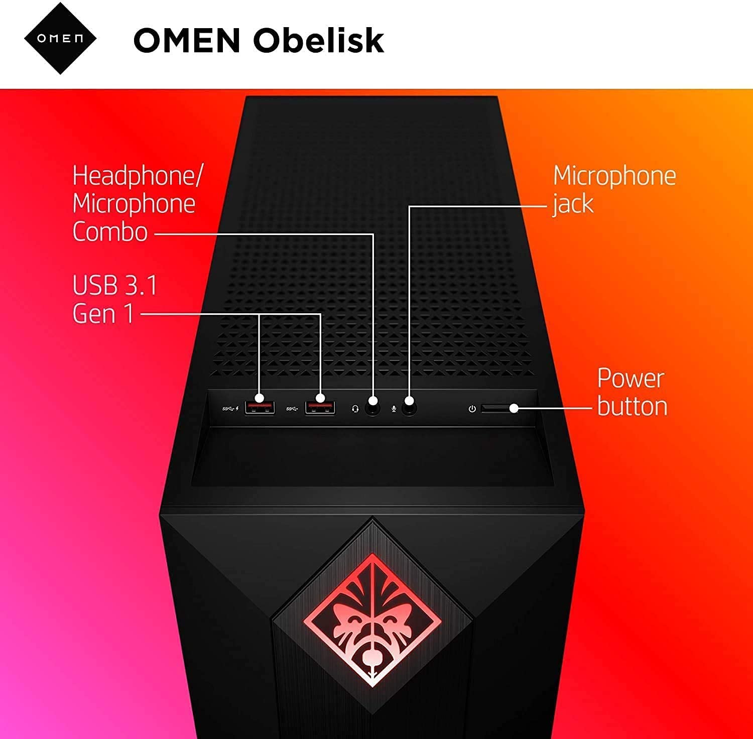 OMEN Obelisk Gaming Desktop Tower Computer, 8-Core i7-9700K Up to 4.9GHz, GeForce RTX 2080 Super 8GB (32GB DDR4 RAM | 1TB SSD | 1TB HDD) VR Ready, Windows 10 Home