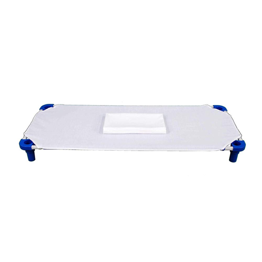 Daycare Cot Bed Sheets - White 23" x 52" - Pack of 24 Cot Sheet - 100% Egyptian Cotton with Elastic Straps for Extra Security - Toddler/Pre-School/Guest Bed/Standard Size Cot Sheet for Daycare