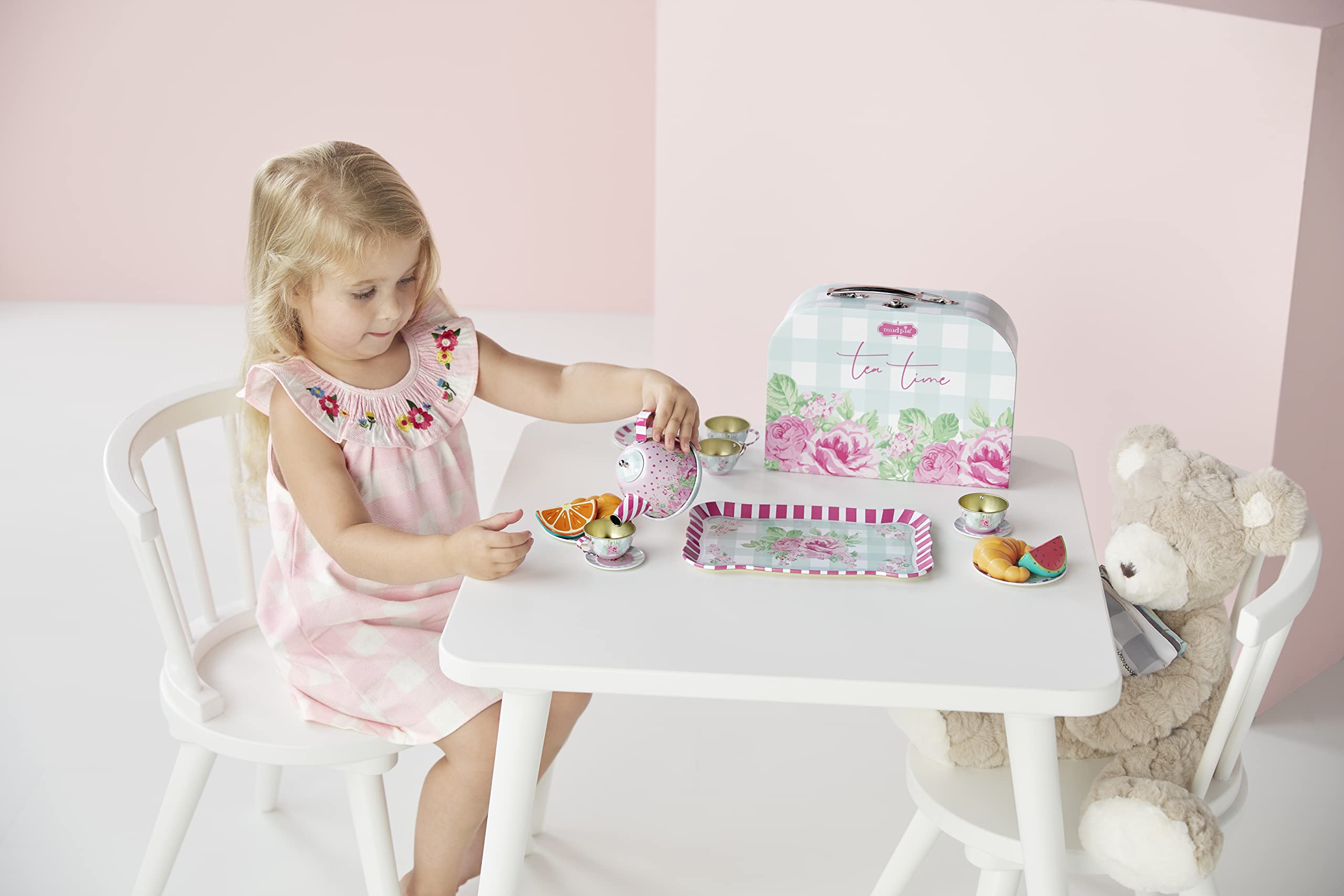 Mud Pie baby girls Ruffle Sleeves Mud Pie Smocked Dress Gingham 3 Toddler, Gingham, Size 3T US