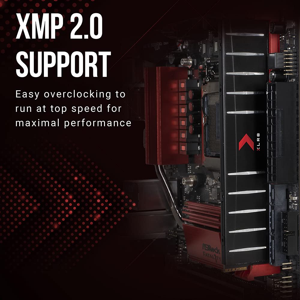 PNY XLR8 Gaming 32GB (2x16GB) DDR4 DRAM 3600MHz (PC4-28800) CL18 1.35V Low Profile Dual Channel Desktop (DIMM) Memory Kit โ MD32GK2D4360018LP
