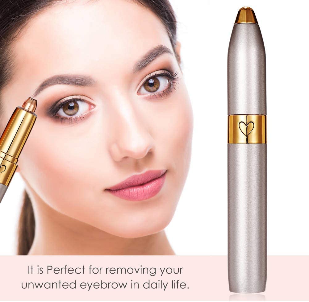 Goheekgo Electric Eyebrow Trimmer for Women, Precision Hair Removal Tool, Safe and Instant Painless Shaver, Portable and Stylish