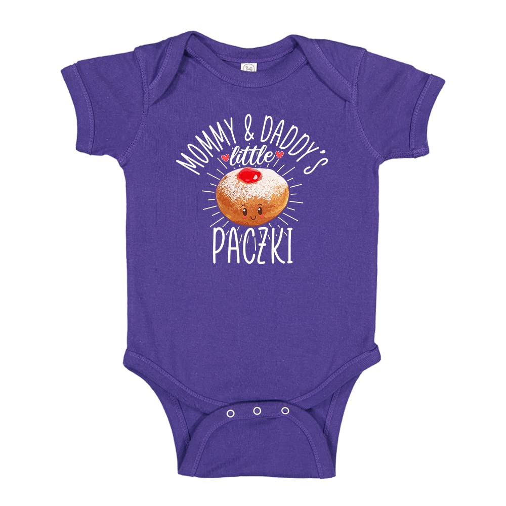 Mommy and Daddy's Little Paczki Polish Baby Bodysuit One Piece 24 mo Purple