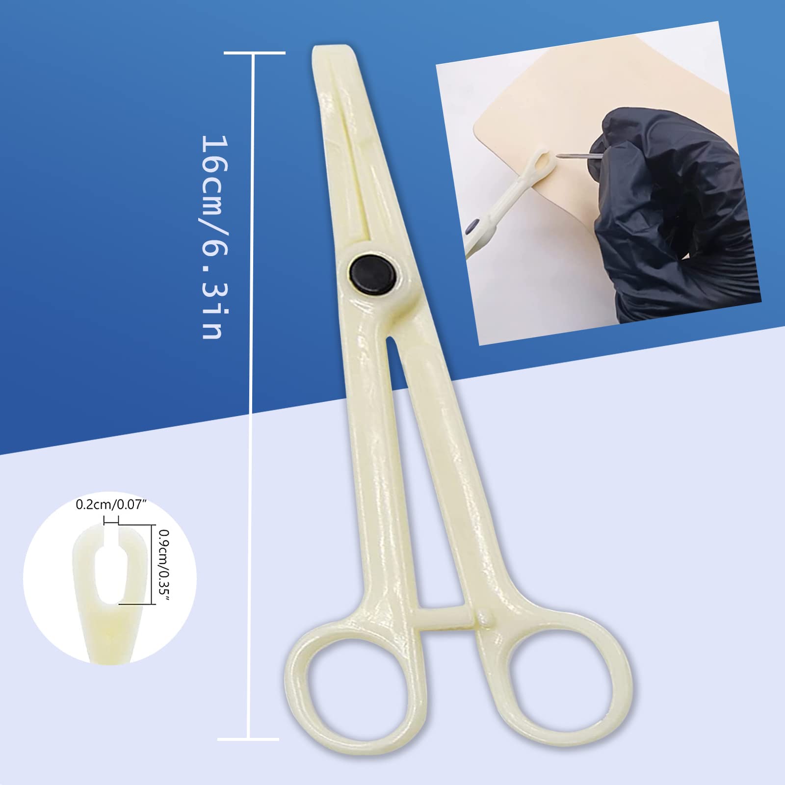 Disposable Piercing Clamps - AIMOM 15PCS Navel Forceps Clamp Plier Tattoo Piercing Clamps for Ear Lip Navel Nose Tongue Perforation Piercing Tools
