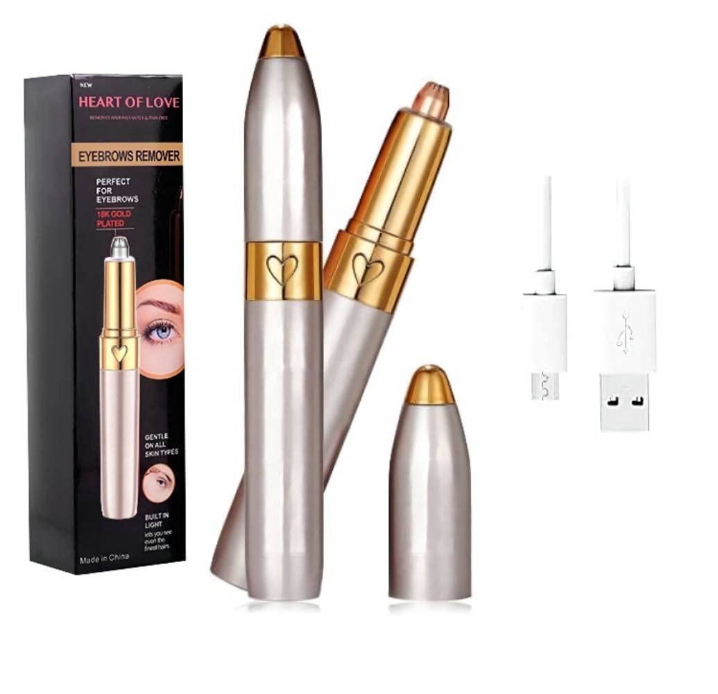 Goheekgo Electric Eyebrow Trimmer for Women, Precision Hair Removal Tool, Safe and Instant Painless Shaver, Portable and Stylish