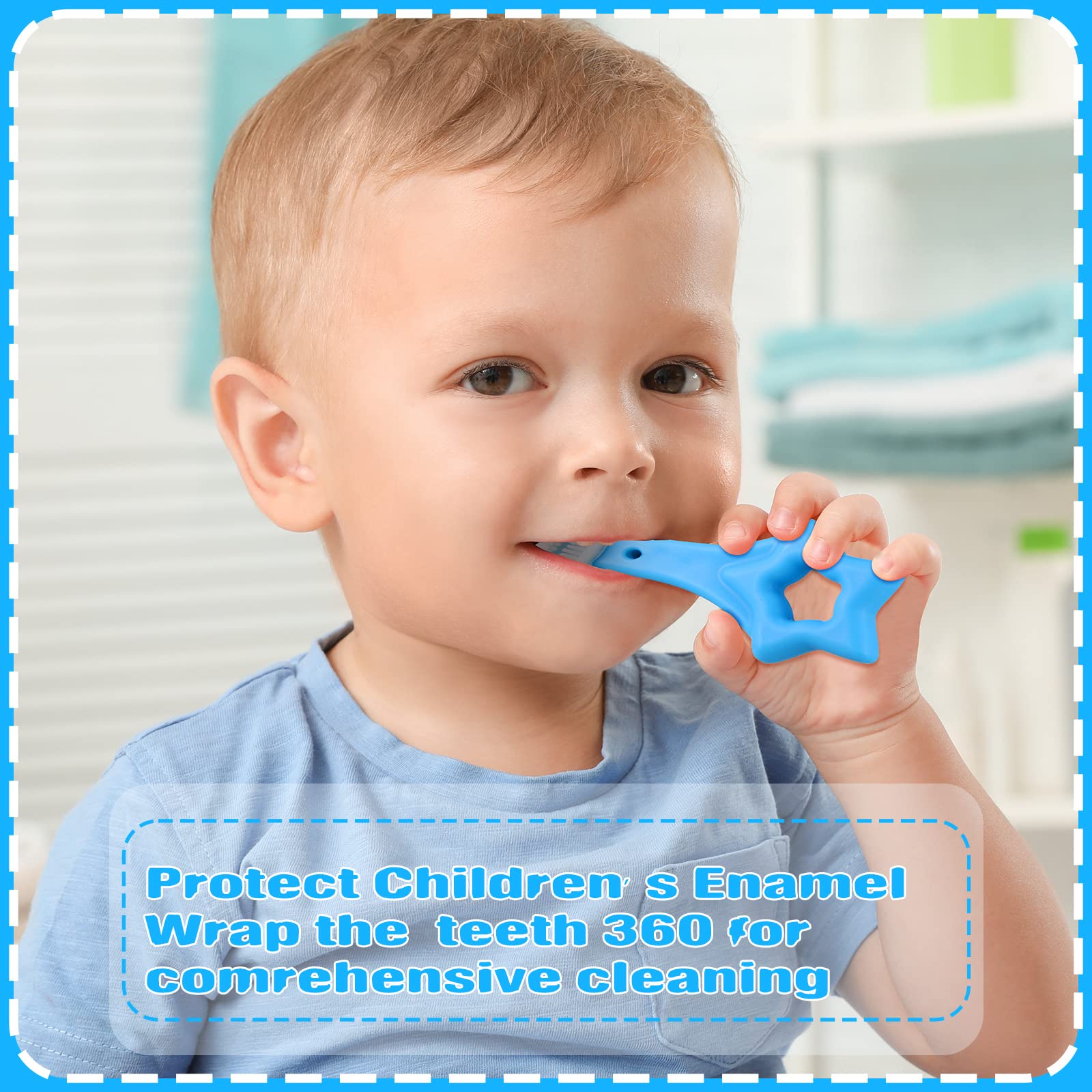 Mimorou 12 Pieces Kids U Shaped Toothbrush Soft Silicone Tooth Brushes Head 360 Degree Whole Mouth Toothbrush for Children Toddler (Classic Style)