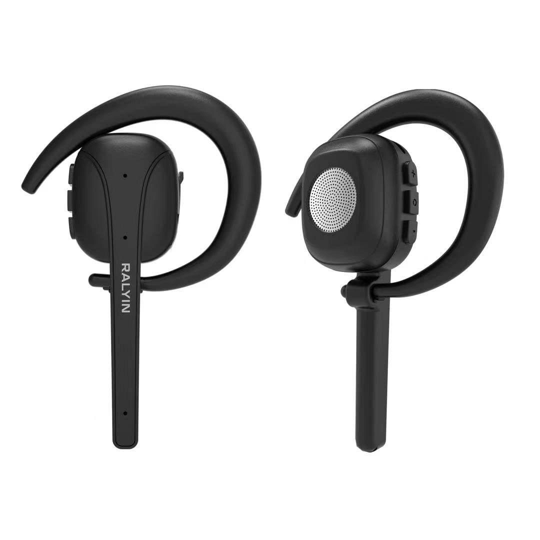 Ralyin Bluetooth Earpiece, Bluetooth Headphones with Daul Mic Noise Cancellation, 24 Hrs Driving Headset 60 Days Standby Time for Running Cycling Workout