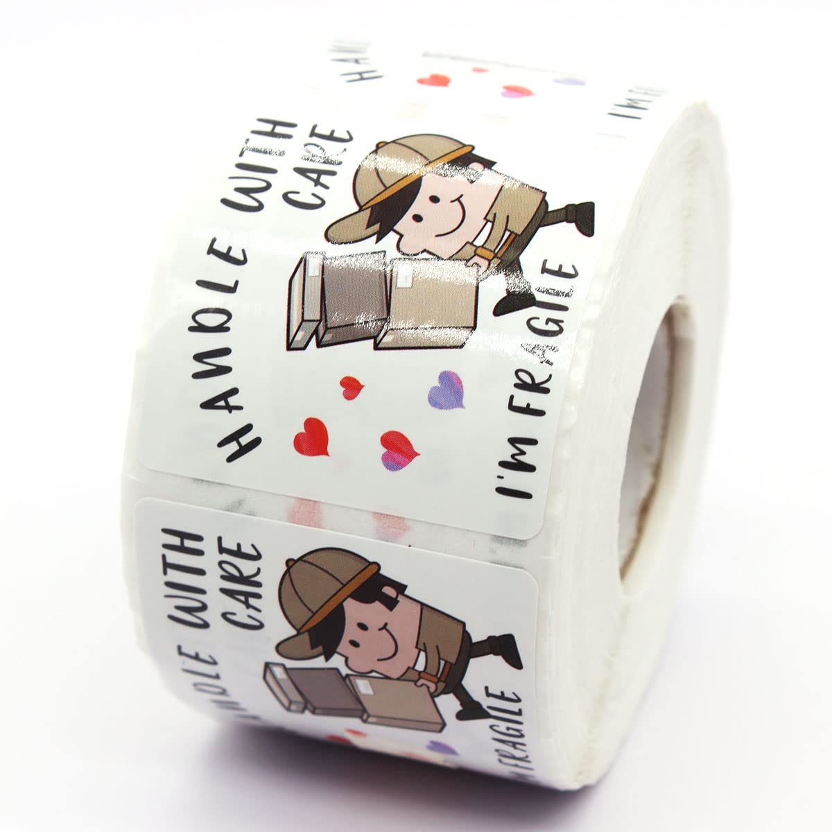 Handle with Care Stickers for Shipping,Fragile Stickers for Shipping,Funny Fragile Stickers,Small Business Stickers 500 Labels Per Roll