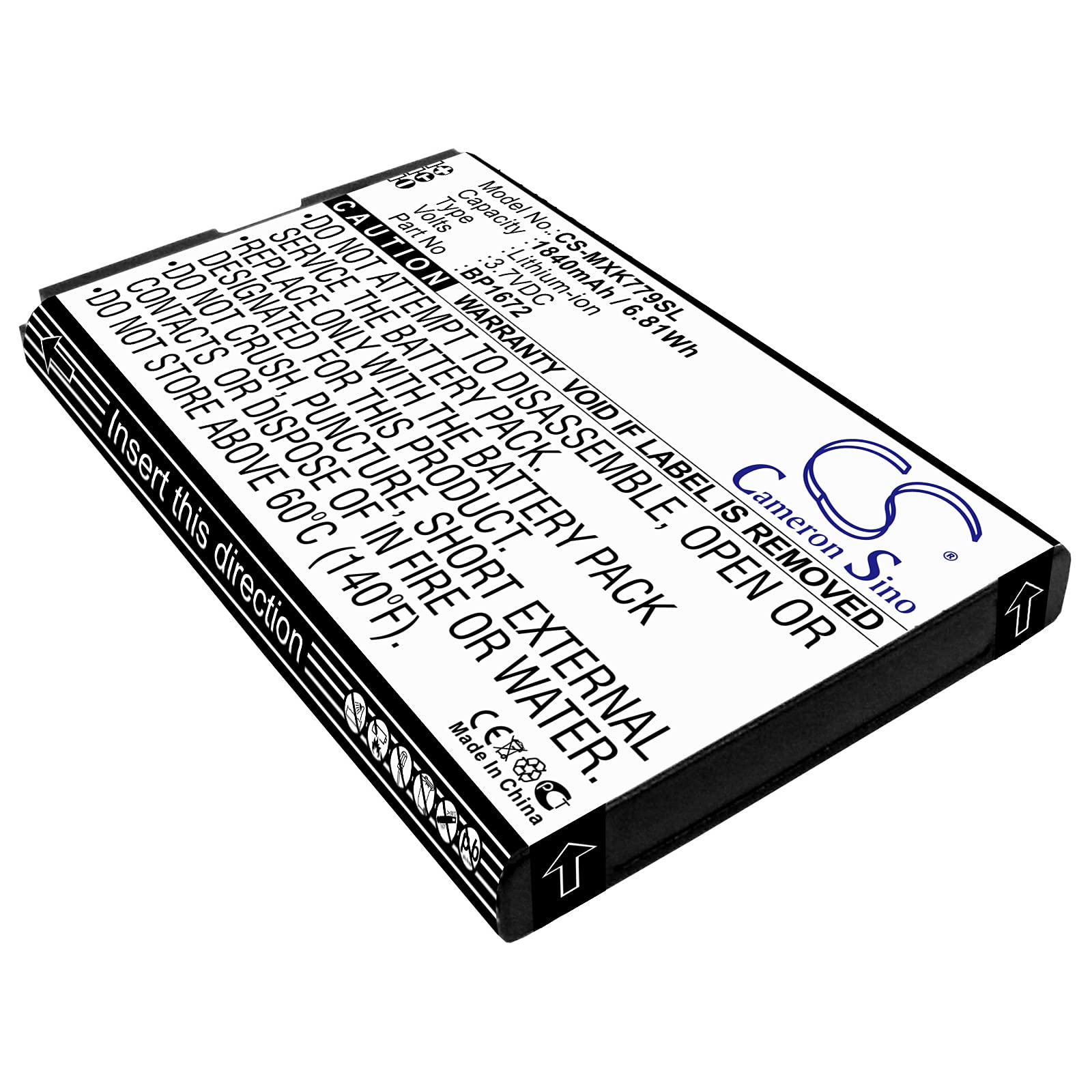 BWXY Compatible Replacement for Battery Moxee BP1672 K779, K779HSDG_P 1840mAh