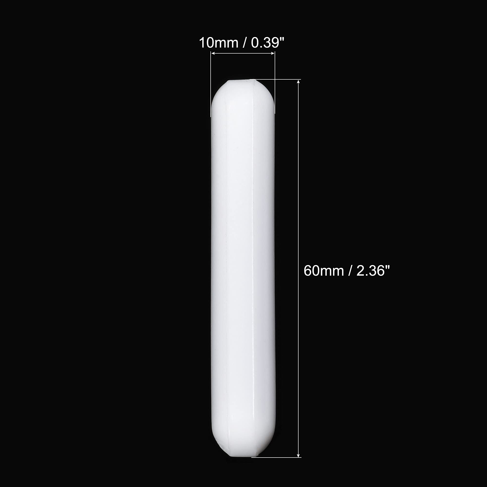 MECCANIXITY Magnetic Stirrer Mixer Stir Bar Rod 60mm(2.36") Cylinder Shape PTFE Coating Magnet White for Laboratory
