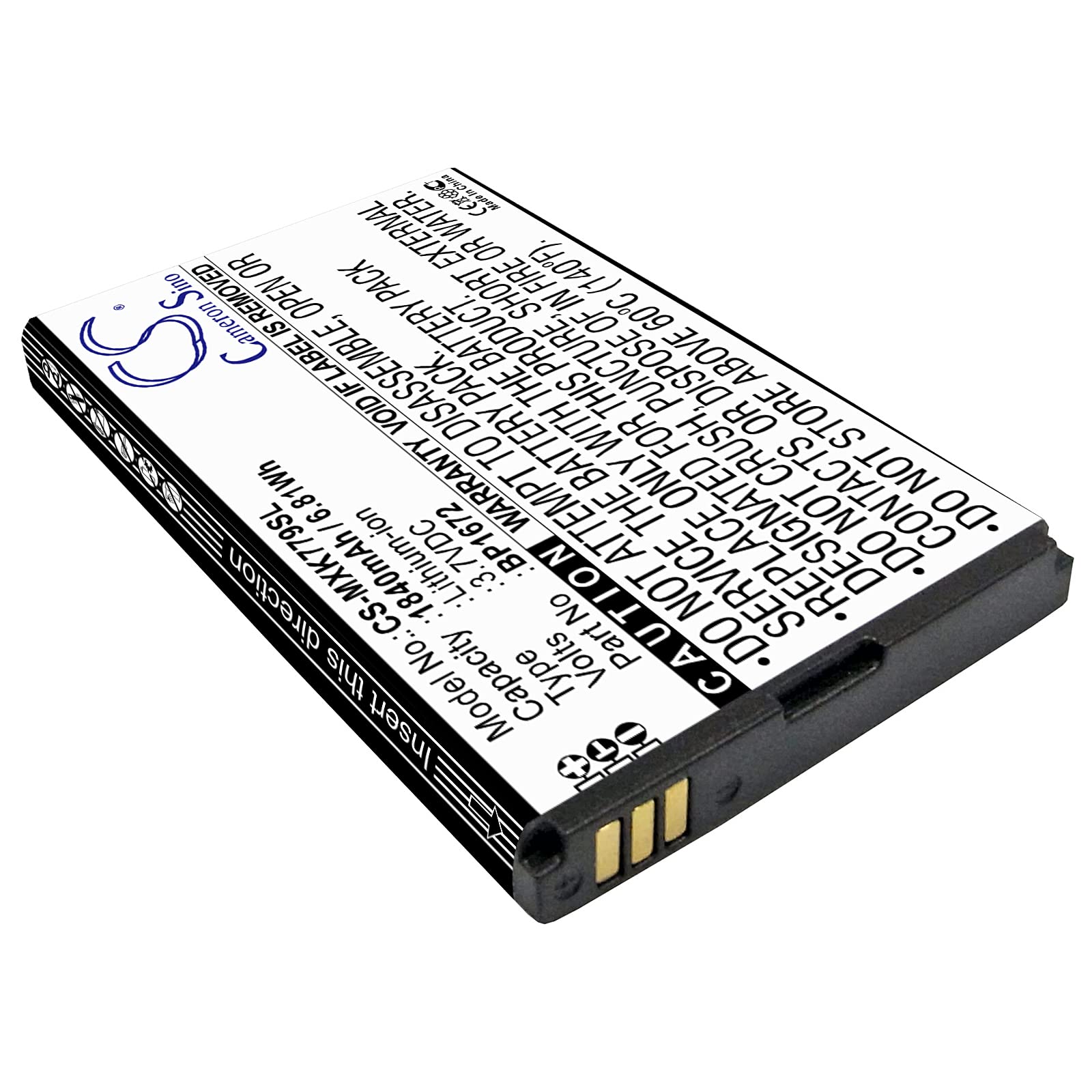 BWXY Compatible Replacement for Battery Moxee BP1672 K779, K779HSDG_P 1840mAh