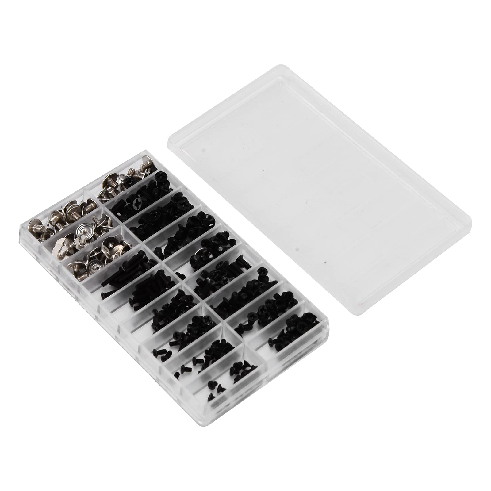 360Pcs M2 M2.5 M3 Cross Screw Kit Computer Screws Kit Alloy Steel Micro Cross Screw Assortment Set Fasteners