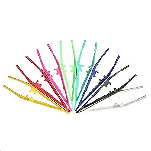 24 Pcs Tweezers First Aid Disposable Plastic Tweezers Forceps Tweezers