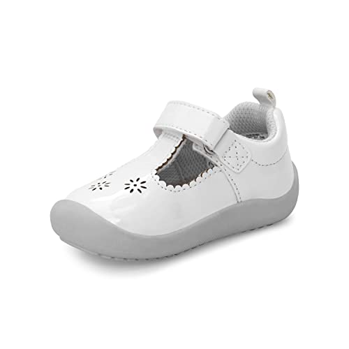 Stride Rite 360 Girls Cheyenne Mary Jane Flat, White, 5 Toddler US