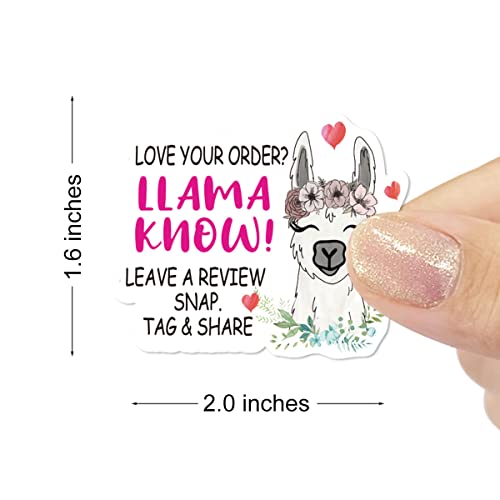 Love Your Order Let Llama Know Stickers,Thank You Stickers,Handmade Stickers,Small Shop Stickers,Envelopes Stickers for Small Business, Online Retailers,Handmade Goods,500 Labels Per Roll