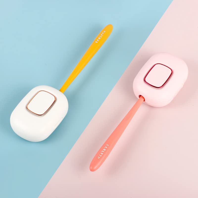 MIKICARE Mini Toothbrush Cover T3 – 3 in 1 Function with Magnetic Sticker, Personal Toothbrush Case for Household & Travel (White)