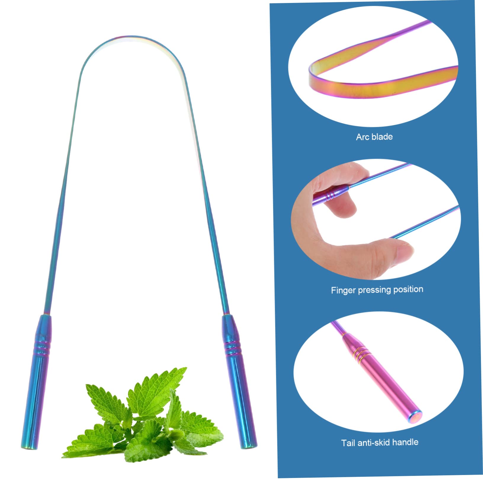 1 Set Brush and Scraper Oral Care Scraper Scraper Oral Care Tool Oral Care Supply Cleaning Brush Stainless Steel Coating Scraper