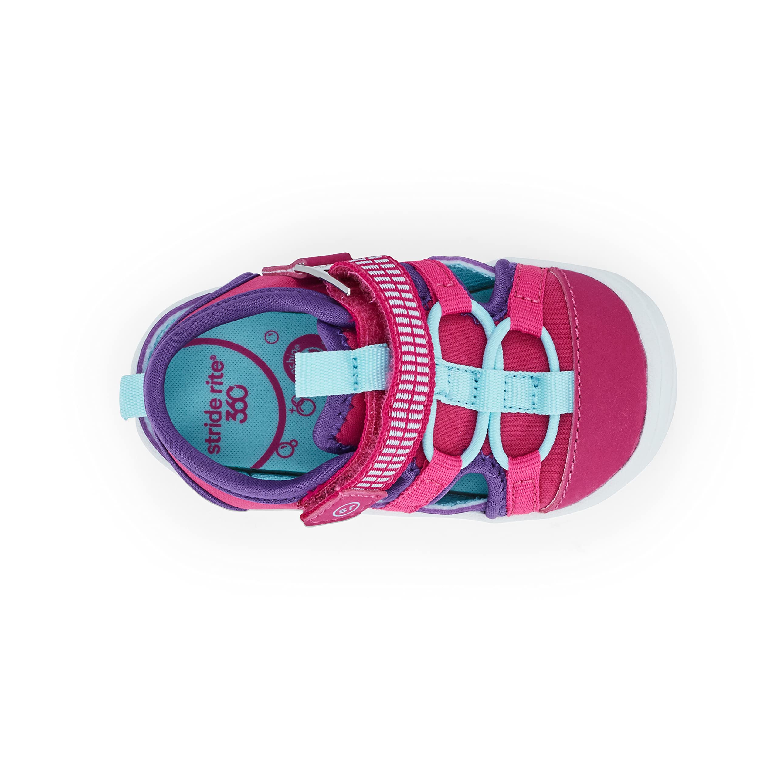 Stride Rite 360 Girls Blake Sneaker, Fuschia, 3 Infant