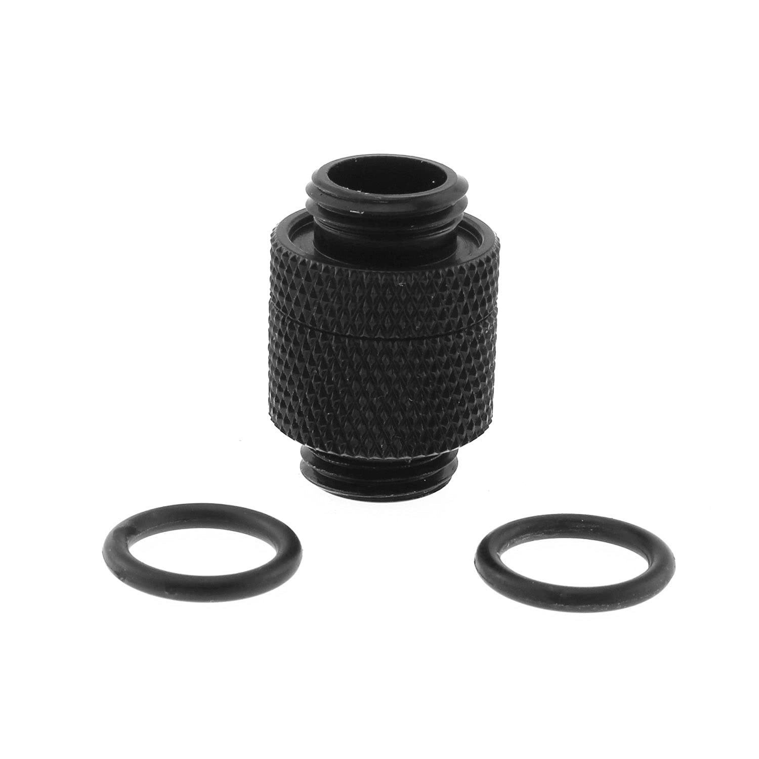 RLECS G1/4 Inch Rotary Male to Male Extender Fitting Computer Water Cooling Fitting 360 Degree Rotation, Black