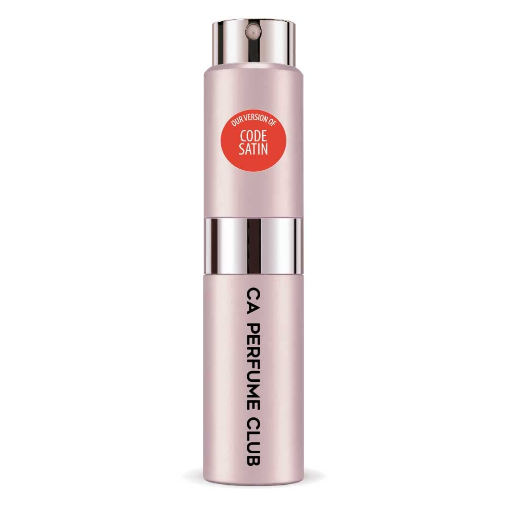 CA Perfume Impression of Code Satin For Women Replica Version Fragrance Dupes Concentrated Long Lasting Eau de Parfum Spray Refillable Atomizer Bottle 0.27 Fl Oz/8ml-X1