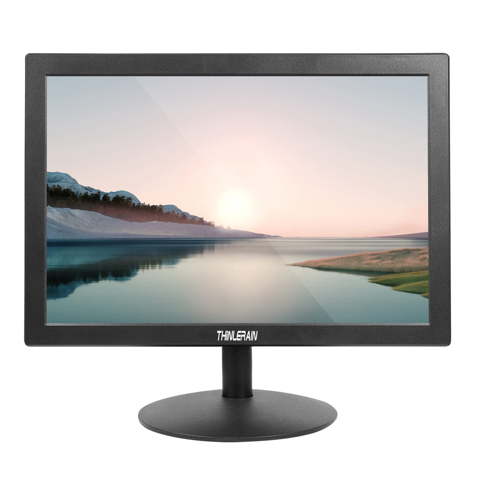 Thinlerain 15 inch PC Monitor Desktop Monitor with 1440×900, Small Monitor with 16:10 LED Monitor, TFT Panel, 60 Hz, 5Ms, VGA, HDMI, Built-in Speakers