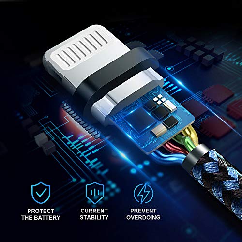 Charger iPhone Cable Cord [Apple MFi Certified] 4 Pack 3/3/6/6 FT USB Lightning Cable Nylon Braided Fast iPhone Charging Cord Data Sync USB Wire For iPhone 14/13/12/11Pro/11/XR/X/8/7/6/5,ipad, AirPods