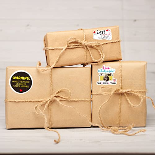 Warning Stickers for Small Business,Small Warning Stickers,Funny Warning Mail Sticker,Warning Opening This Package Will Stickers,Envelopes Stickers for Small Business 500 Labels Per Roll