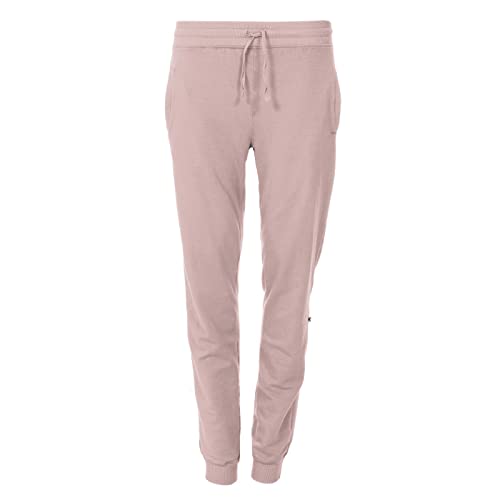 KICKEE Solid Women’s Fleece Sweatpants, Ultra Soft Joggers (Baby Rose - L)