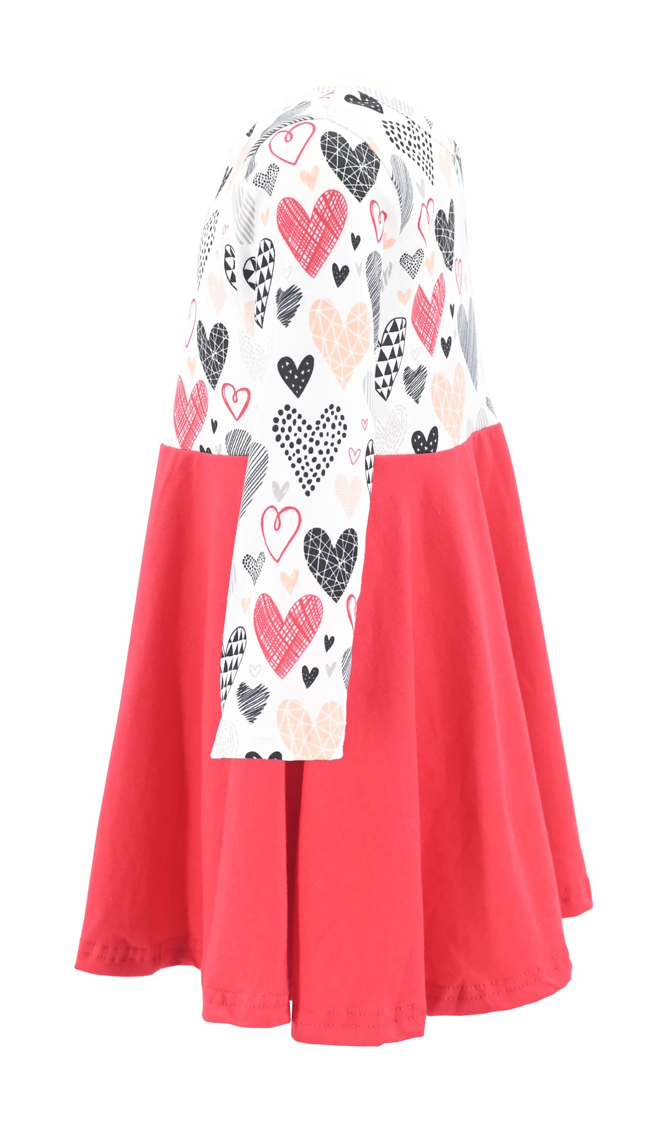 Unique Baby Girls Valentines Day Fashion Hearts Tutu Dress (8Y, Red)