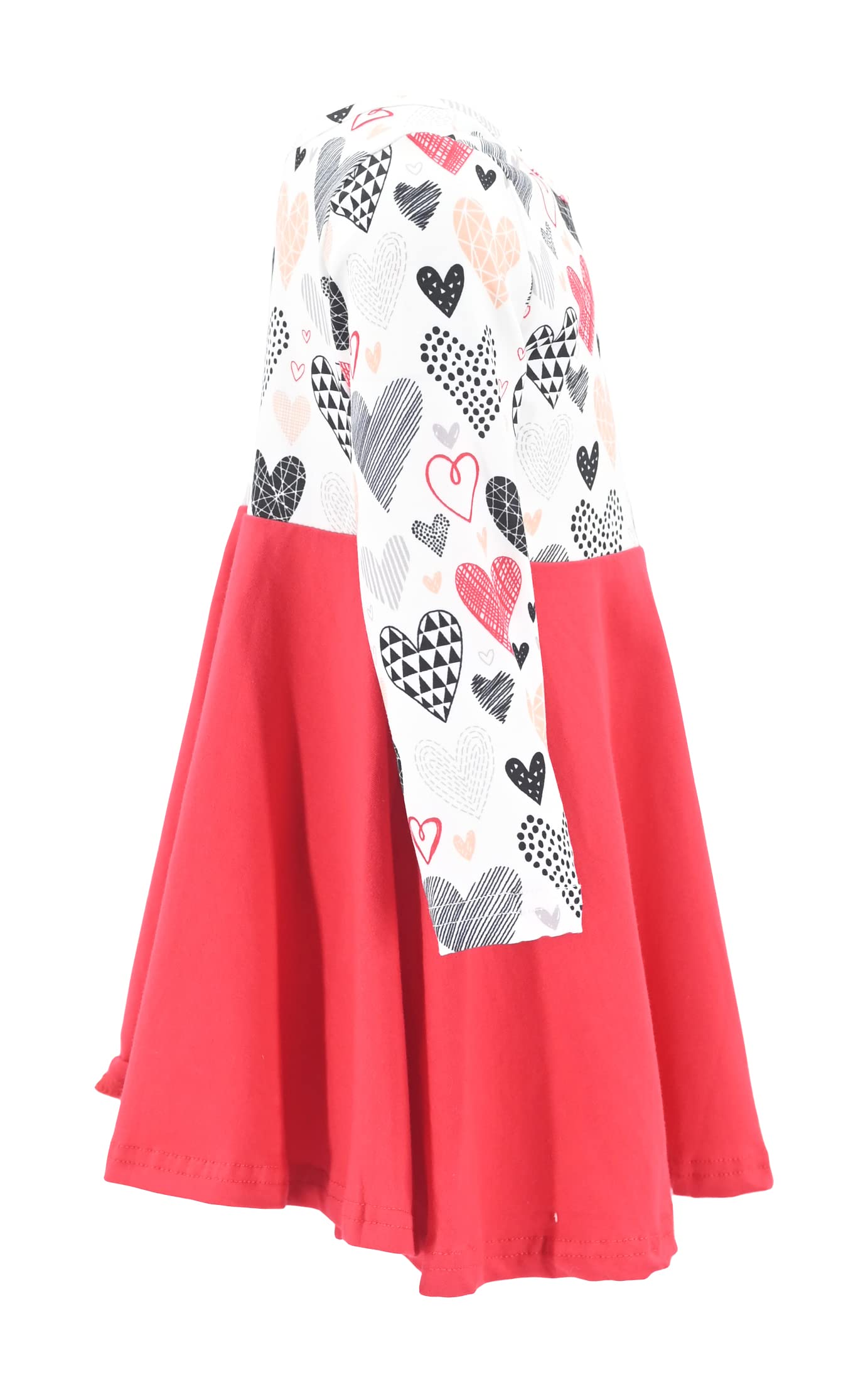 Unique Baby Girls Valentines Day Fashion Hearts Tutu Dress (8Y, Red)