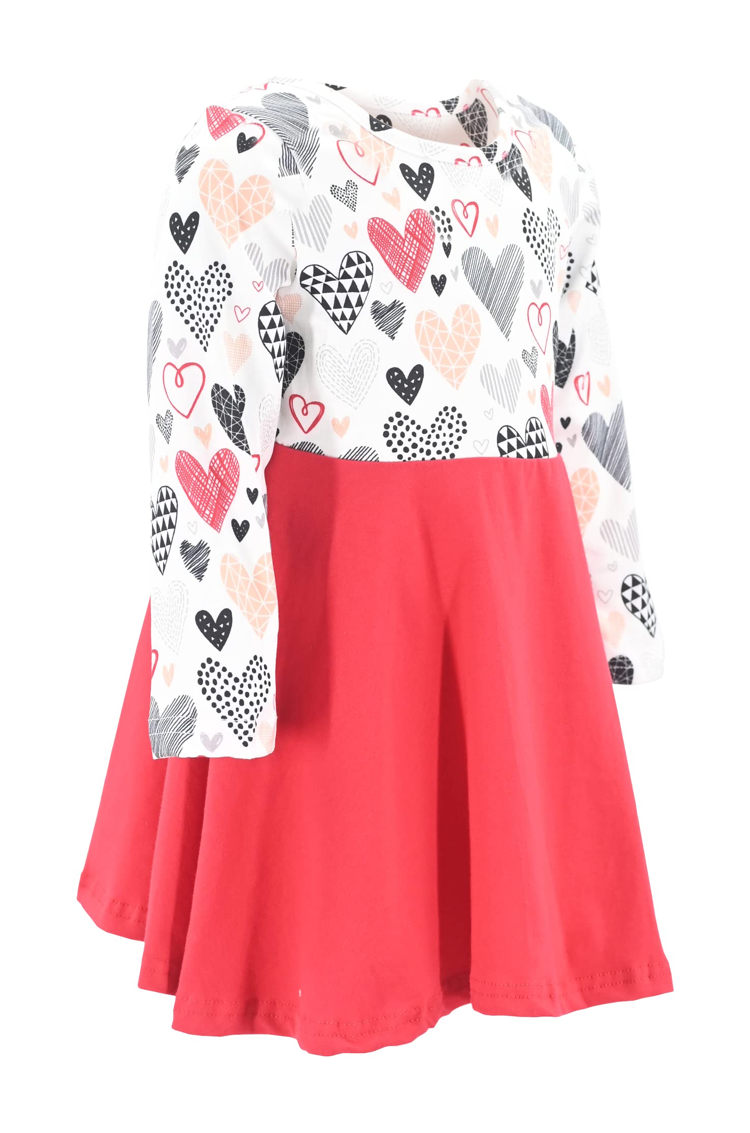 Unique Baby Girls Valentines Day Fashion Hearts Tutu Dress (8Y, Red)
